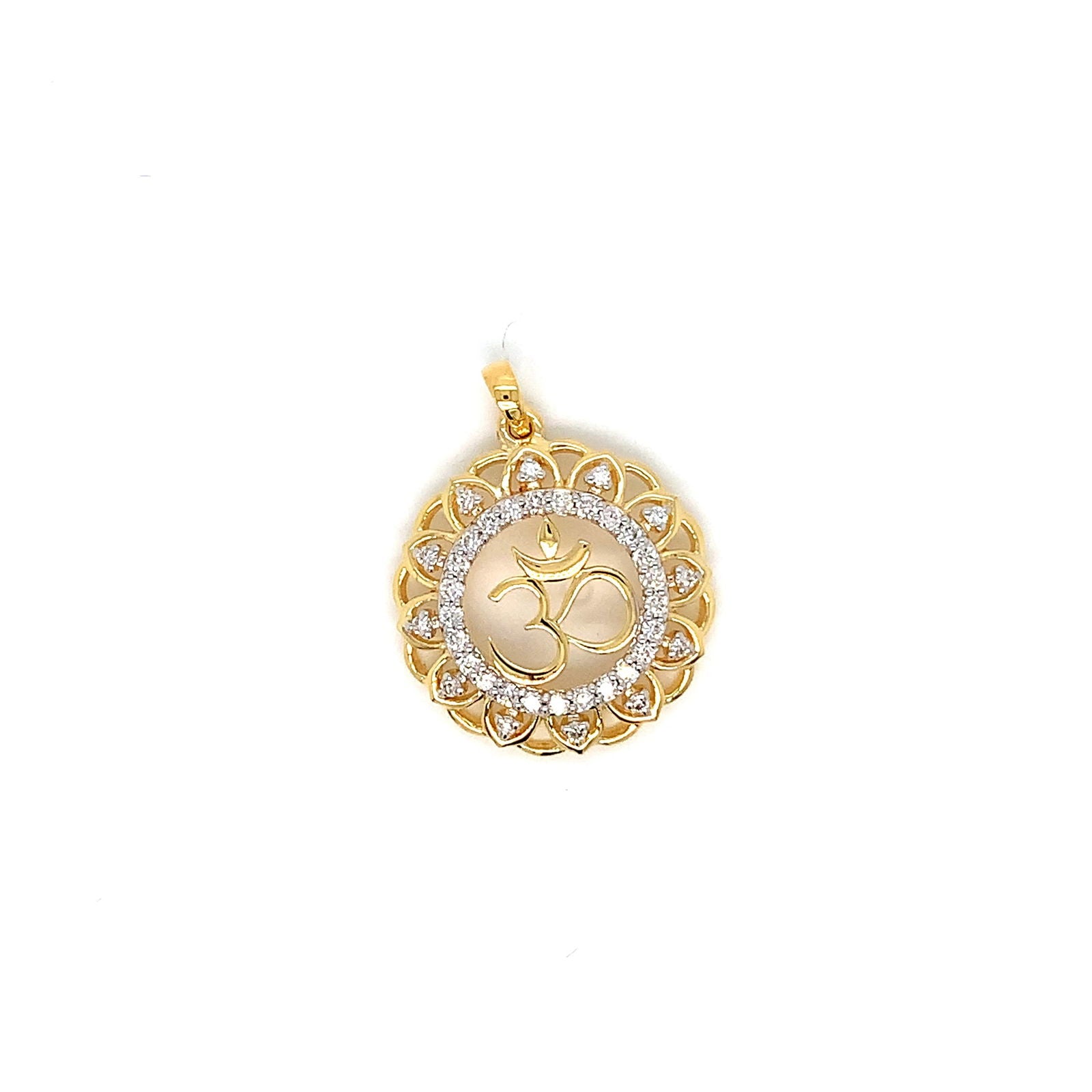 14K YG OM Diamond Pendant-1pc – RB Diamond Jewellers