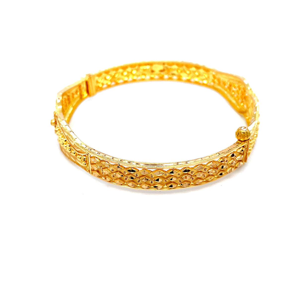 22K YG Women Screw Bangle-1pc – RB Diamond Jewellers