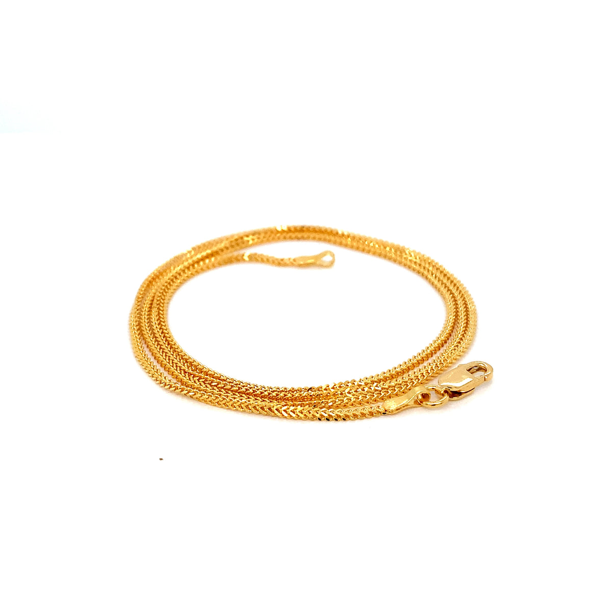 22K YG Foxtail Chain-1pc – RB Diamond Jewellers